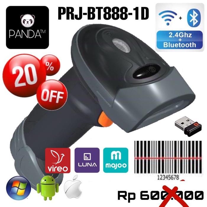 Jual Wireless Bluetooth 1D Laser Barcode Scanner PANDA PRJ-393(Android ...