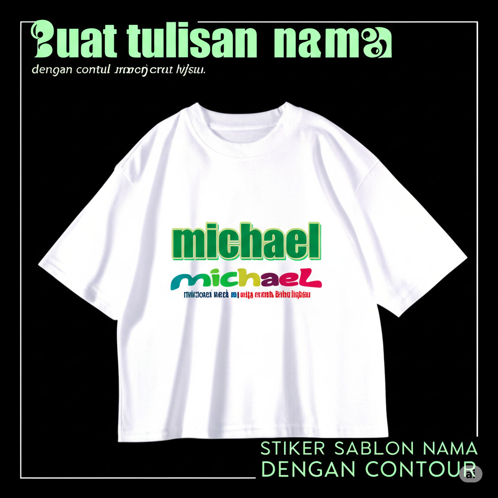 Jual Sticker Label Nama Kain Baju Isi 50Pcs Kaos Sablon Setrika Sticker ...