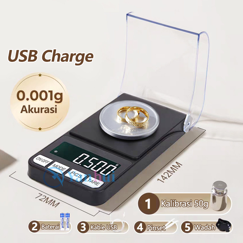 Jual Timbangan Mini Digital 0.001gr Timbangan Emas Timbangan perhiasan ...