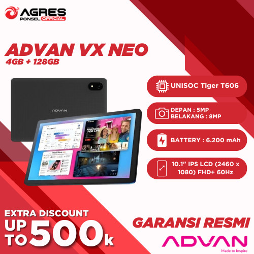Jual ADVAN TAB VX NEO 4GB/128GB 10.1”IPS SCREEN TABLET ANDROID 14 ...