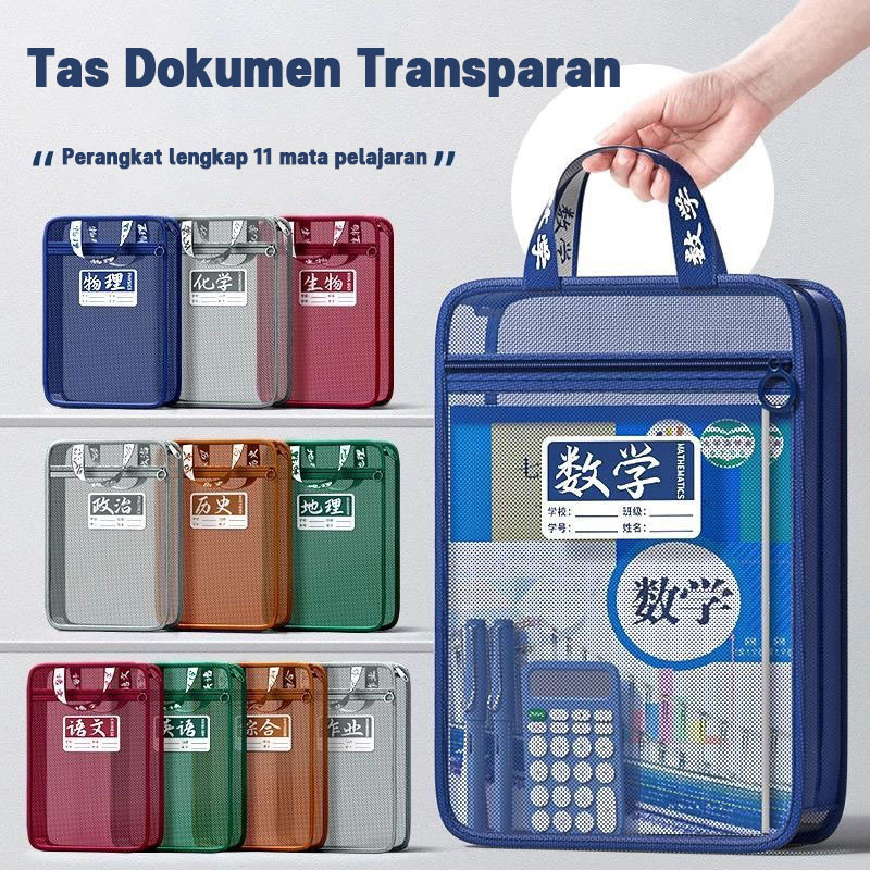 Jual Tas Dokumen Transparan Tas Buku Portabel Jaring Tas Penyimpanan ...