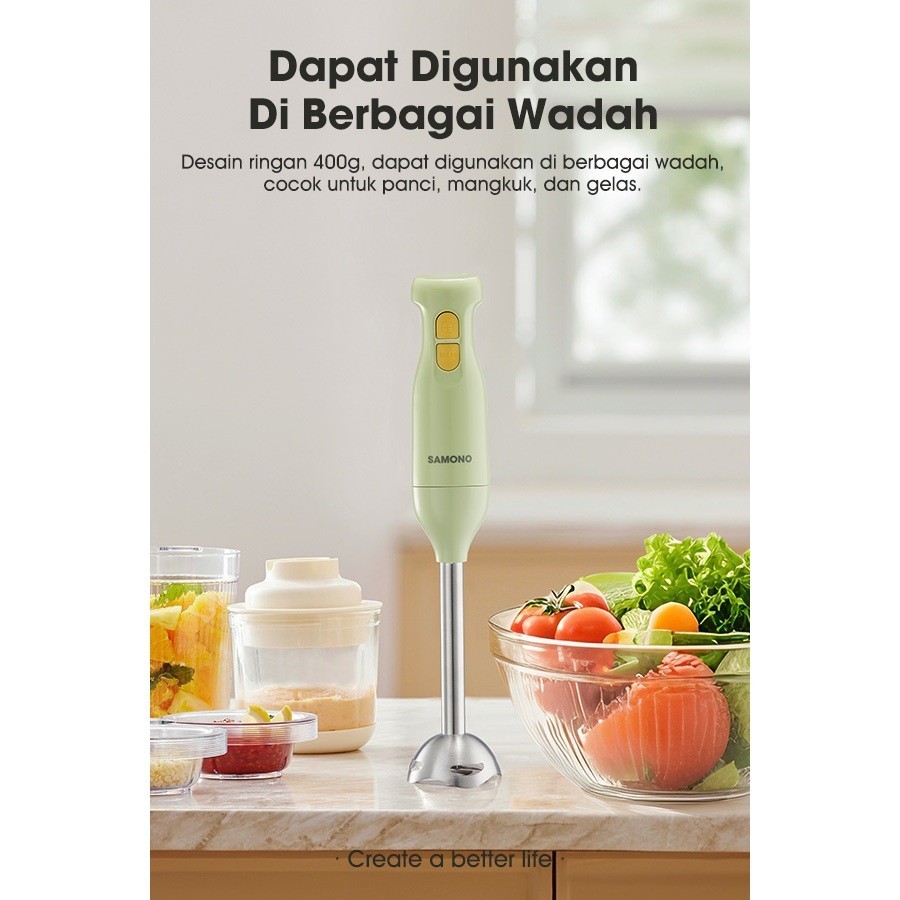 Jual SAMONO Hand Blender SW-HB200A - Blender Tangan 250W Pisau Tajam ...