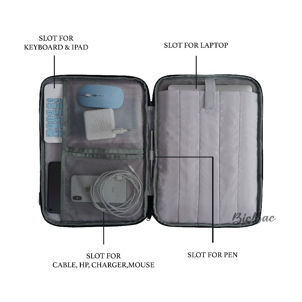 Jual MUT_SHOP BICBAC TAS LAPTOP CLUTCH BOOK Jinjing ANTI AIR WATERPROOF ...