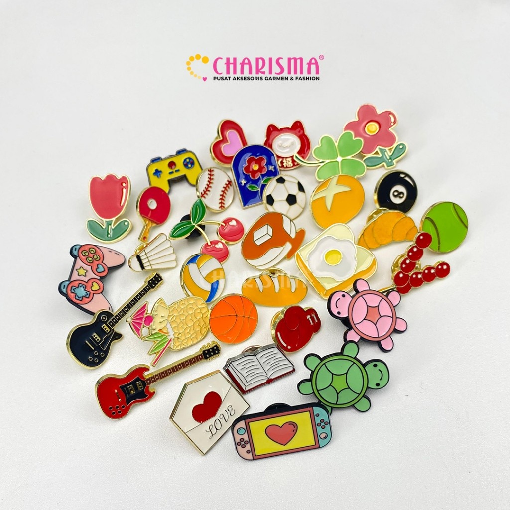 Jual Charisma Pin Enamel Motif - Bros Pin/ Pin Button/ Pin lucu - Harga ...