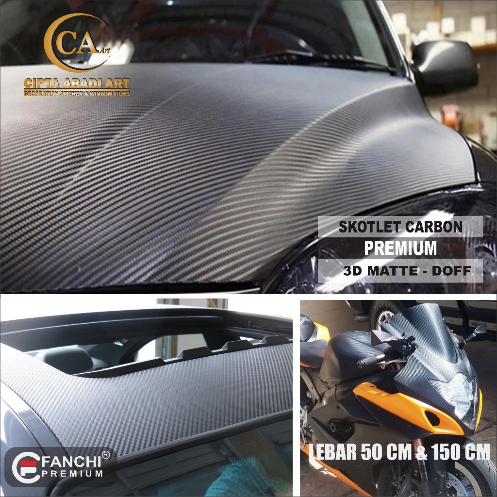 Jual Stiker Skotlet Carbon 3D Forged Kevlar 2D Sticker Karbon Mobil ...