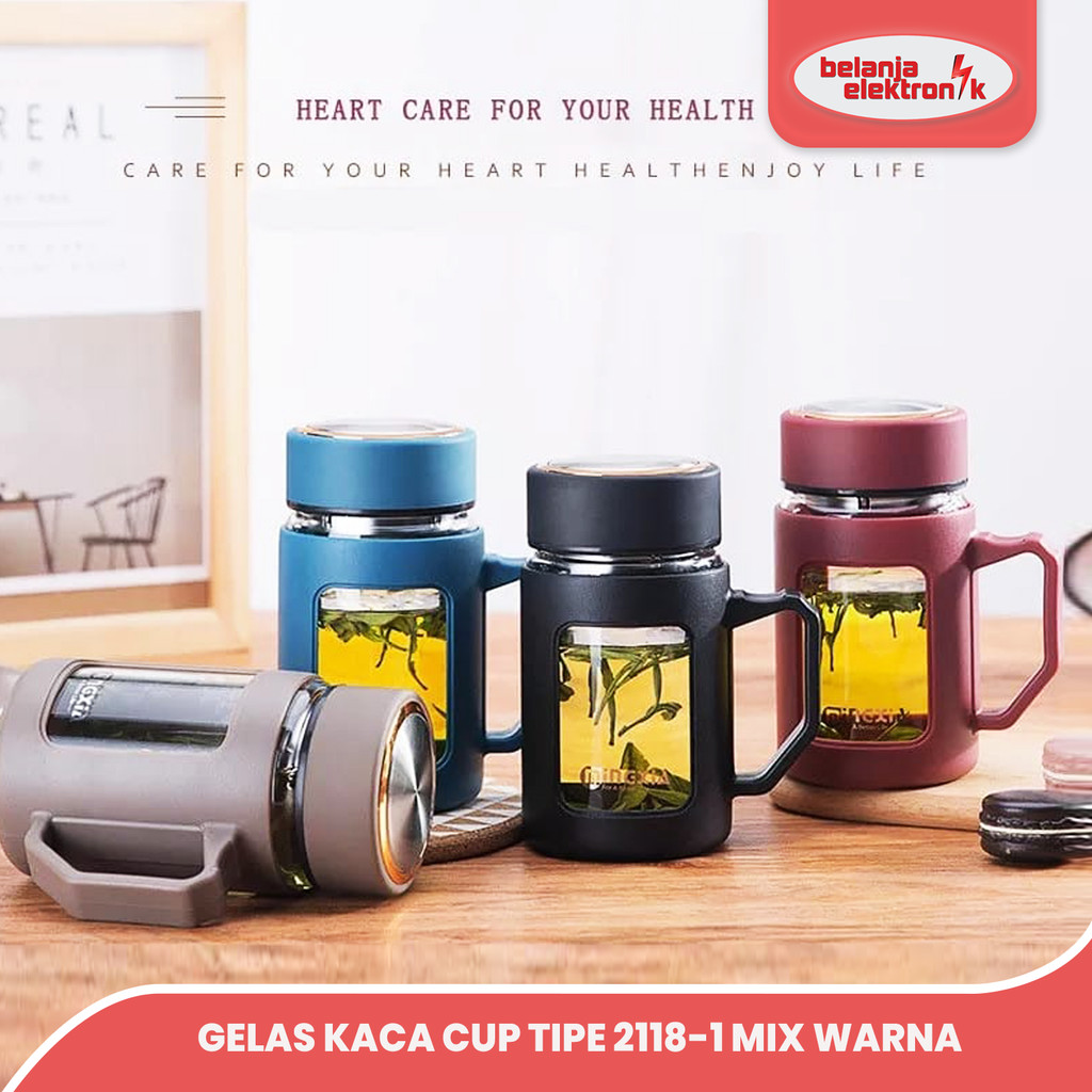 Jual GELAS MINUM KACA 500 ML TUMBLER GLASS BOTOL MINUM TAHAN AIR PANAS ...