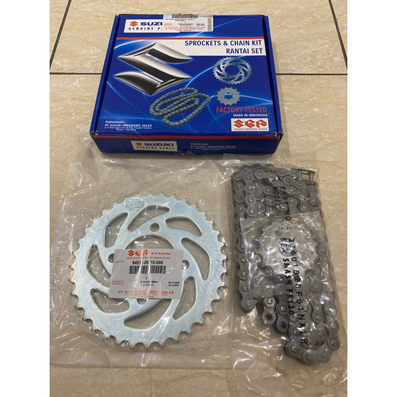 Jual (HB) GEAR GIR RANTAI SET SMASH NEW TITAN ORIGINAL ORI ASLI SUZUKI ...