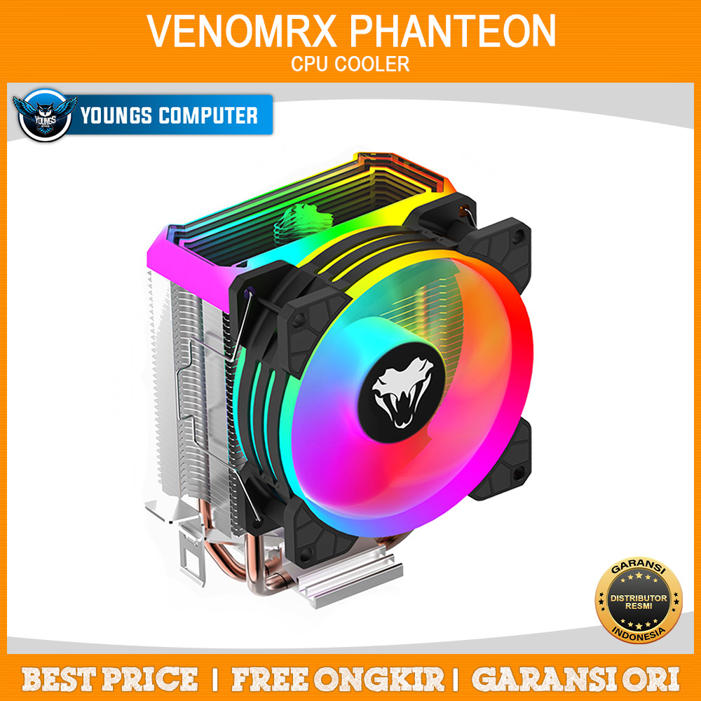 Jual CPU Cooler VenomRX PHANTEON - 2 Copper pipes / 2000 Rpm + 10% ...