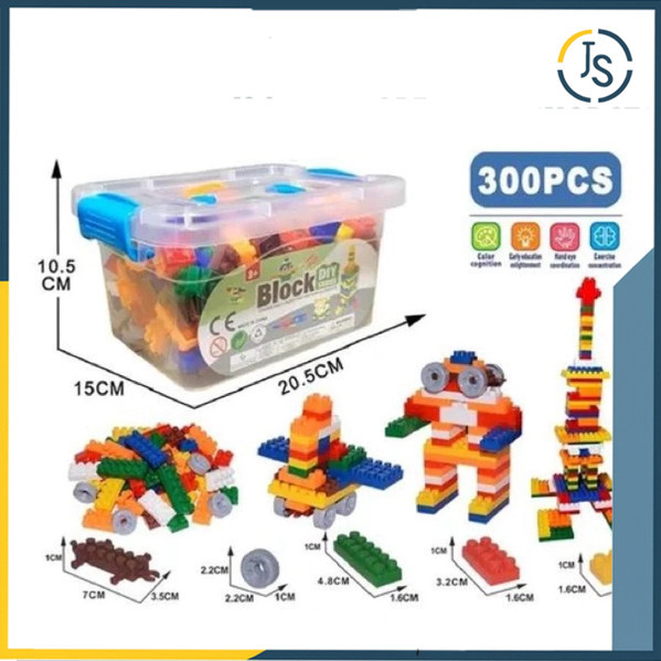 Jual JS Mainan Edukasi Puzzle Building Blocks isi 300pcs With Box / 1 ...