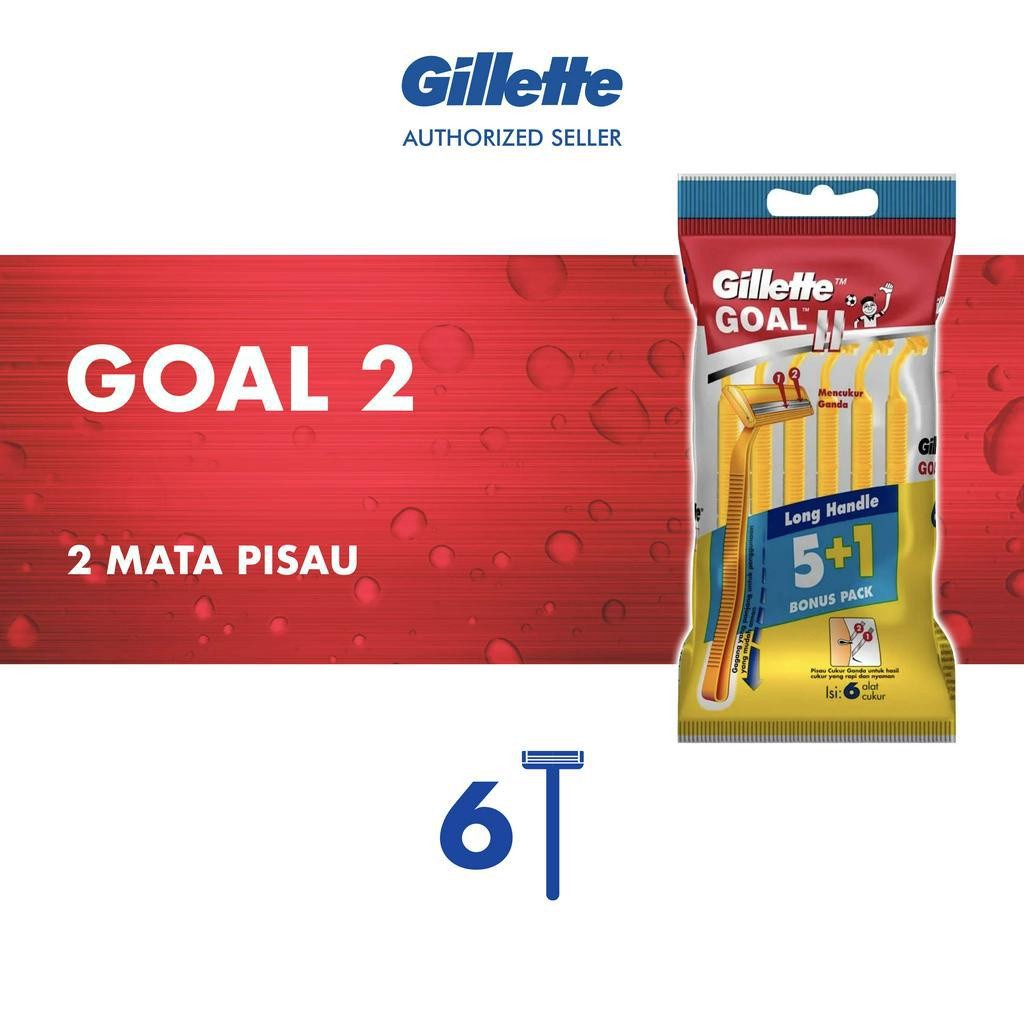 Jual Gillette Alat Cukur Goal 2 Isi 6 Razor Pisau Cukur | Shopee Indonesia