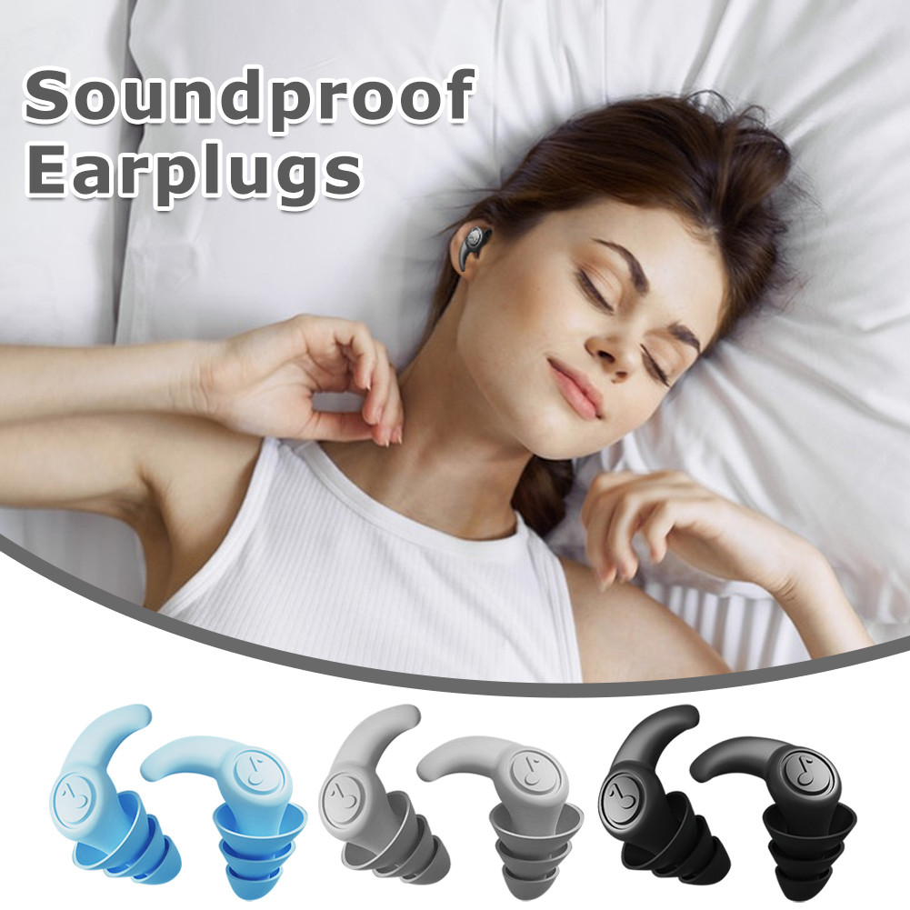 Jual [COD] Earplug 3 Layer Peredam Suara Sleep Earplug Silikon Nano Ear ...