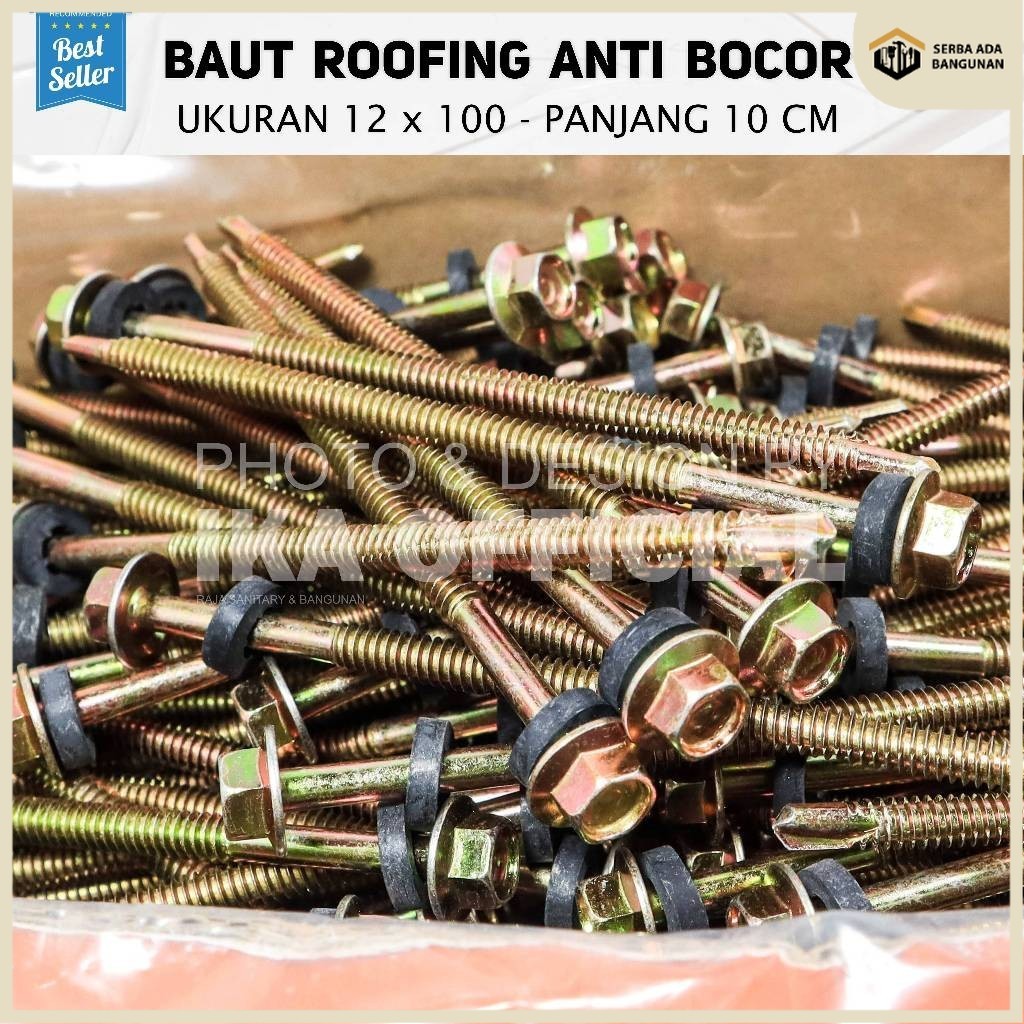 Jual SAB 1 PCS / 1 Buah - 100mm Baut Sekrup Roofing / Baut Sekrup Baja ...