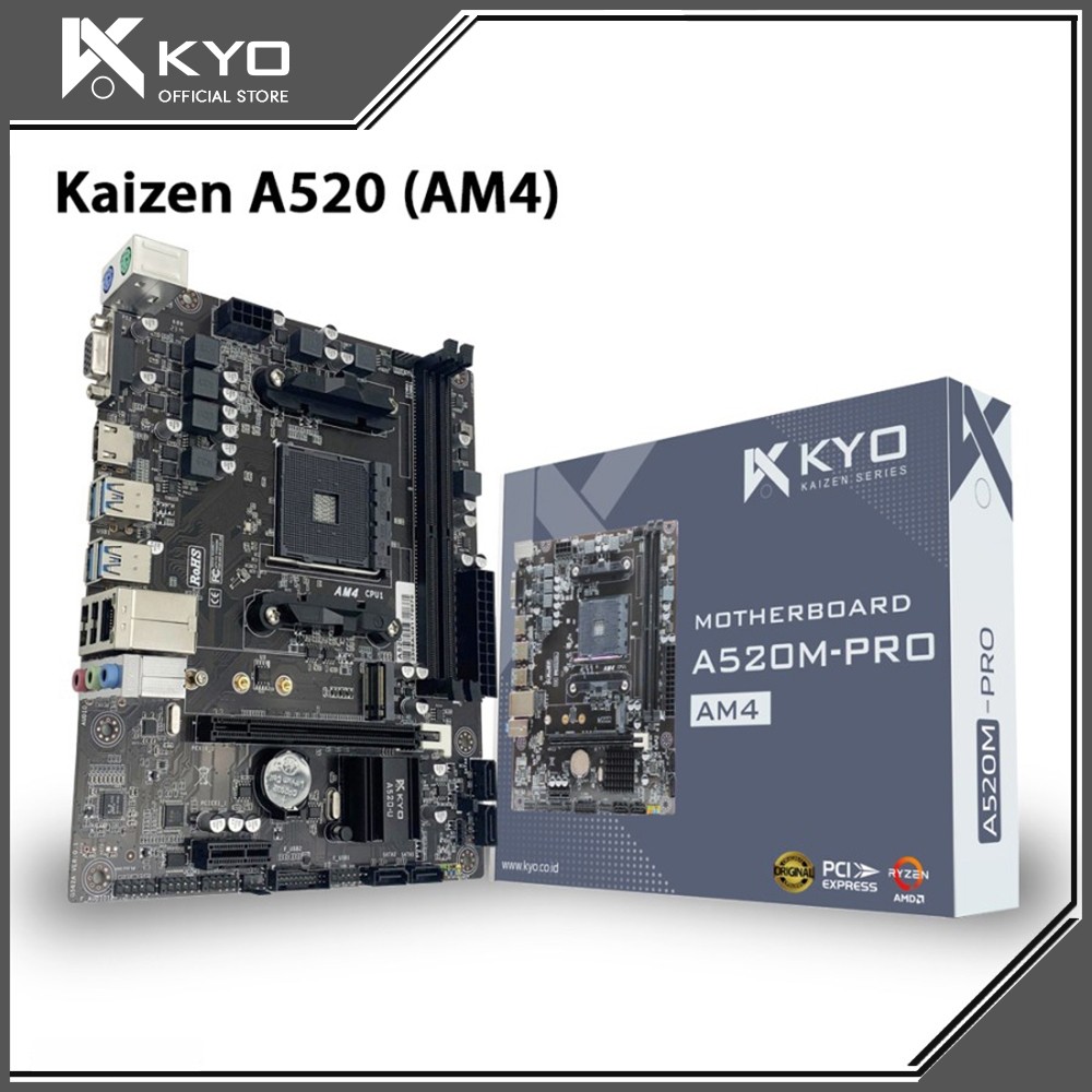 Jual KYO Kaizen Motherboard A520M PRO AMD AM4 A520 DDR4 mobo A520M PRO ...