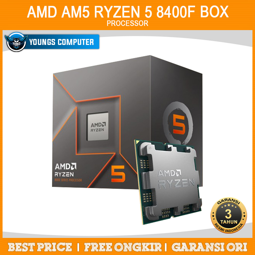 Jual AMD Ryzen 5 8400F AM5 Box | Up To 4.7Ghz 6C 12T 4.2Ghz Processor ...