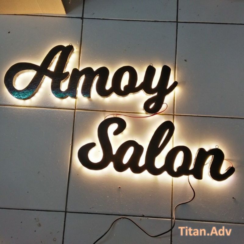 Jual Huruf Kayu led custom / Huruf Timbul / Hiasan Dinding / Dekorasi ...