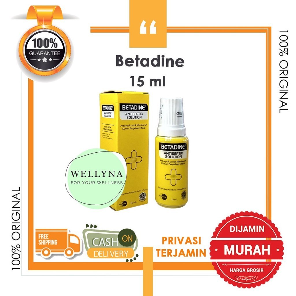 Jual Betadine Antiseptic Solution - Obat Luka Betadin Obat Merah Antiseptik | Shopee Indonesia