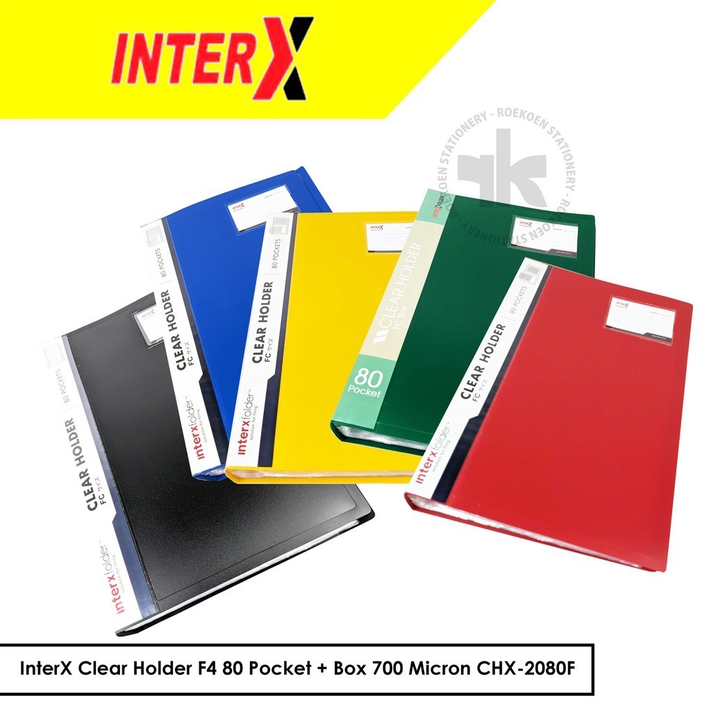 Jual InterX Clear Holder F4 80 Pocket + Box 700 Micron CHX-2080F (Box ...