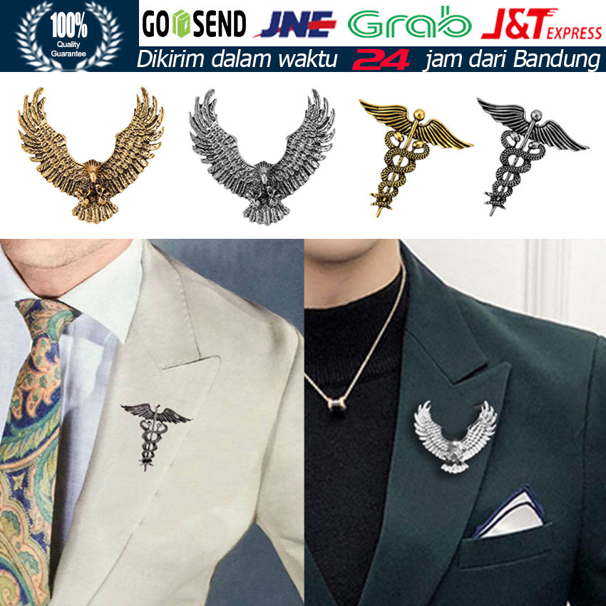 Jual Bros Elang Pin Eagle Import Keren Banget Gold Perak Snake | Shopee ...
