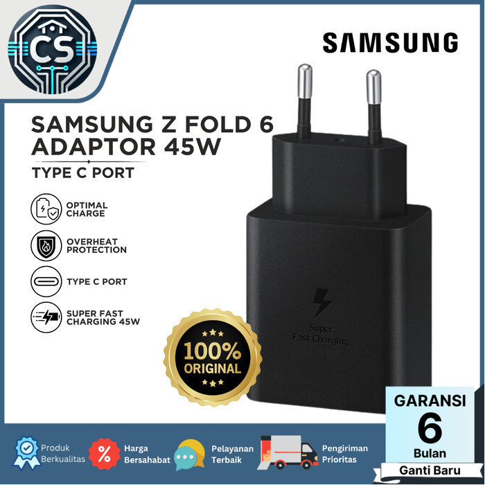 Jual Charger Samsung Galaxy Z Fold 6 45 Watt PD Super Fast Charging 2.0 ...