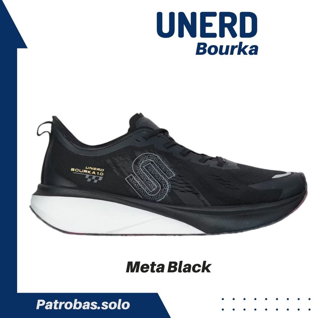 Jual UNERD Performance Bourka Meta Black Sepatu Sneakers Casual Running ...