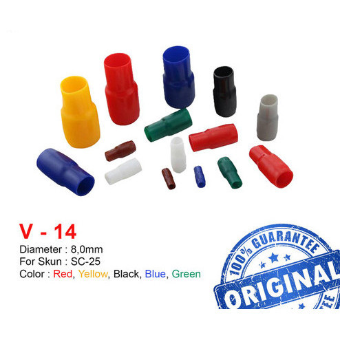 Jual Isi 100 Pcs Vinyl End Cap Skun Terminal Kabel V14 V 14 Untuk Skun ...