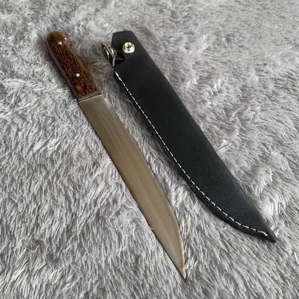 Jual Pisau Filet Daging Ikan Ayam Baja Per Asli Fulltang Panjang Total ...