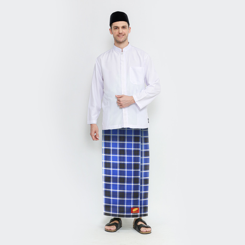 Jual Sarung ATLAS Premium 550 Kombinasi Biru | Shopee Indonesia