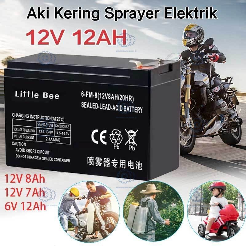 Jual Aki Kering Sprayer Elektrik 12V 8AH /aki 12v 12ah / Baterai Alat Semprot Hama/aki kering ...