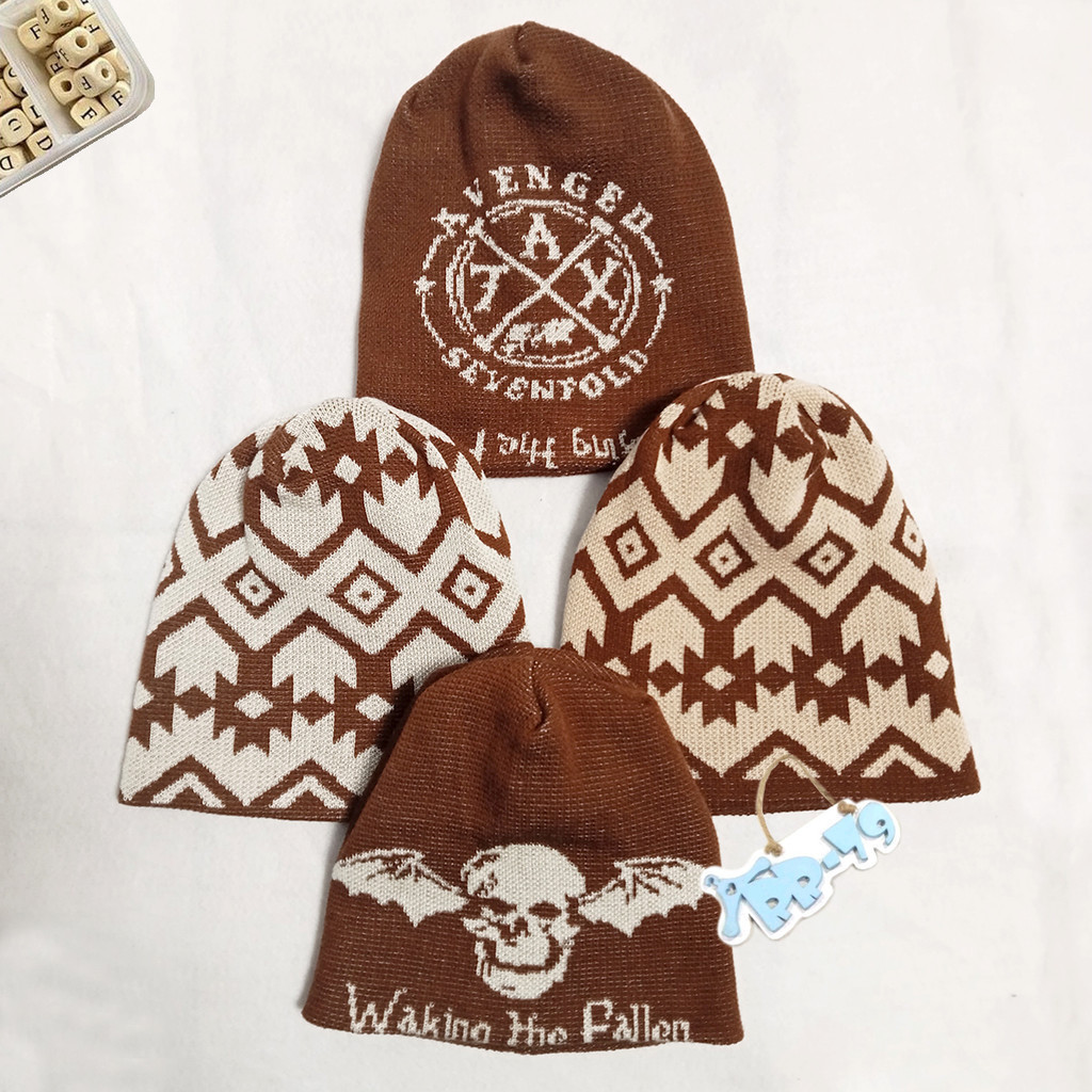 Jual Kupluk Rajut 2in1 motif/Beanie hat 2in1/kupluk rajut topi beanie ...
