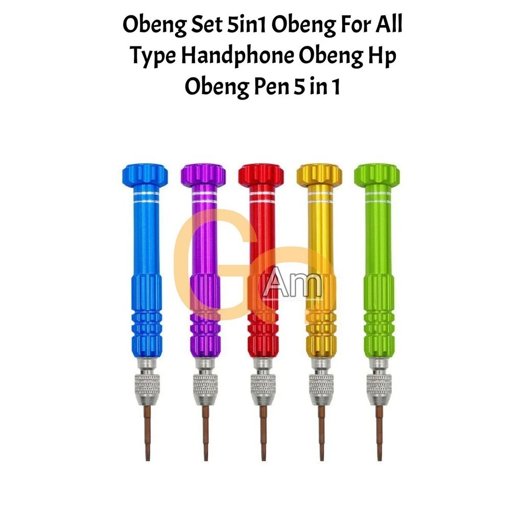 Jual Obeng Set 5in1 Obeng For All Type Handphone Obeng Hp Obeng Pen 5 ...