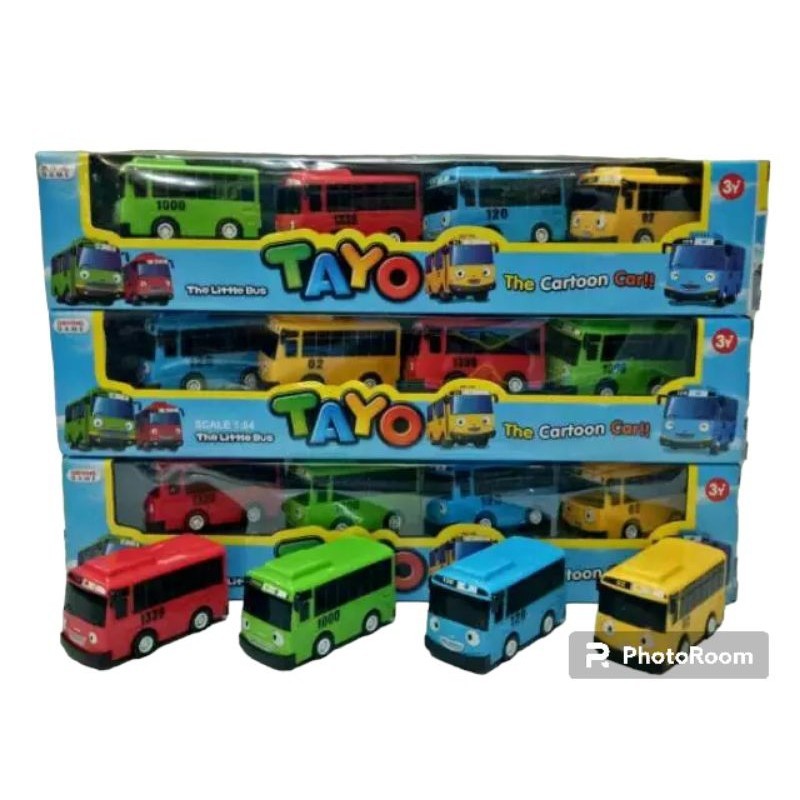 Jual YZ Mainan Anak Little Bis Box Bus Tayo Pull Back Isi 4 pcs | Shopee Indonesia