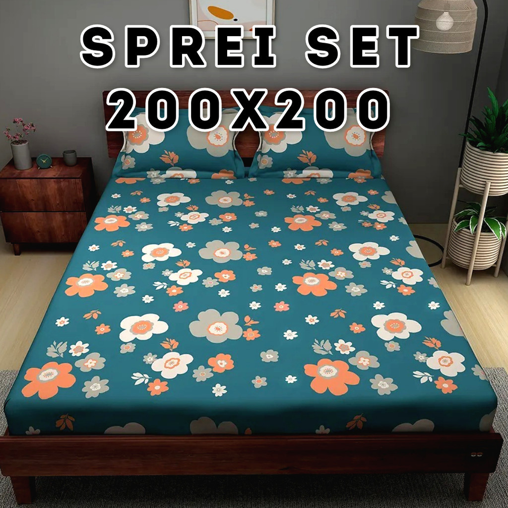 Jual Sprei kasur ukuran King homemade bandung 200x200 set | Shopee ...