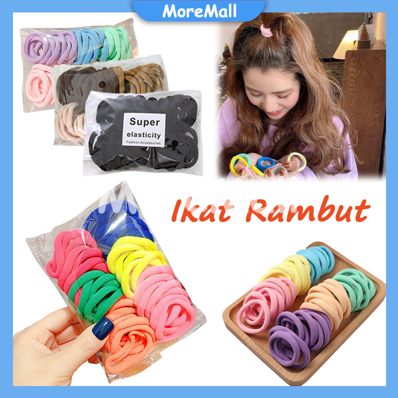 Jual 50pcs Ikat Rambut Donat Towel Ring/Ikat Rambut Donat Warna ...