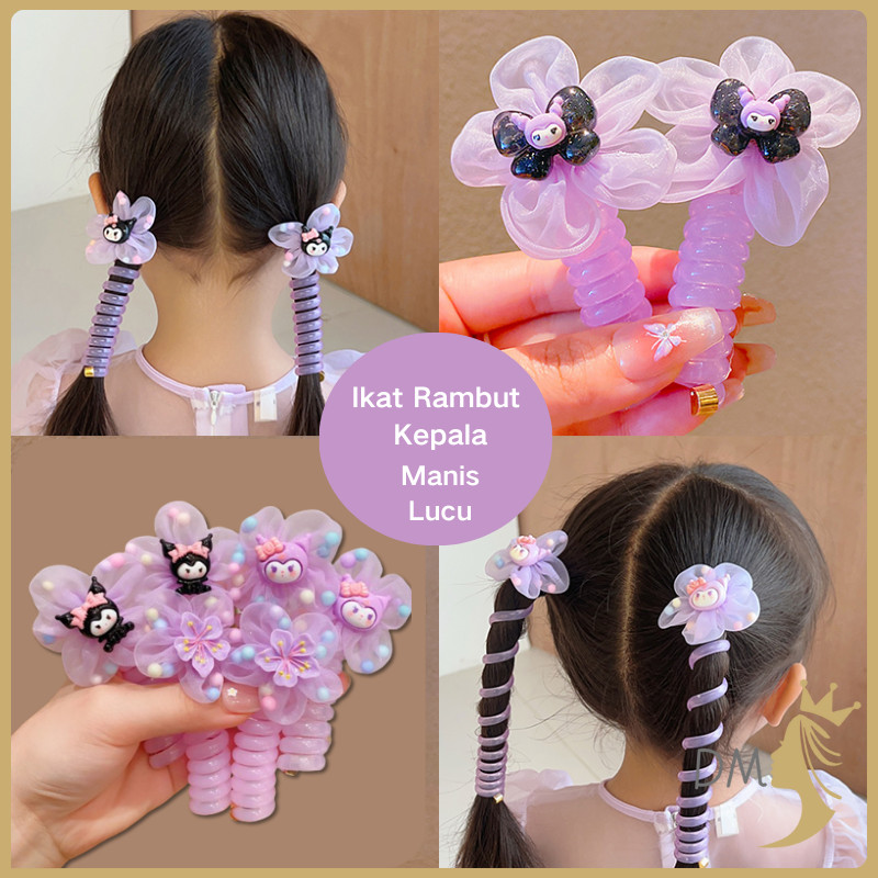 Jual Ikat Rambut Kepala karet spiral Anak anak Bunga kunciran Tali ...