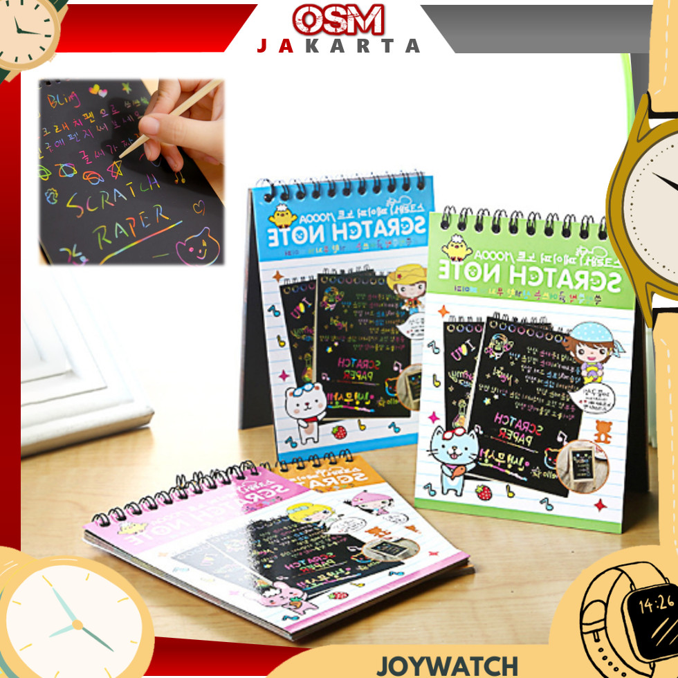 Jual Scratch Note Mini / Buku Gambar Mini Tulis Gores Ajaib Colourfull ...