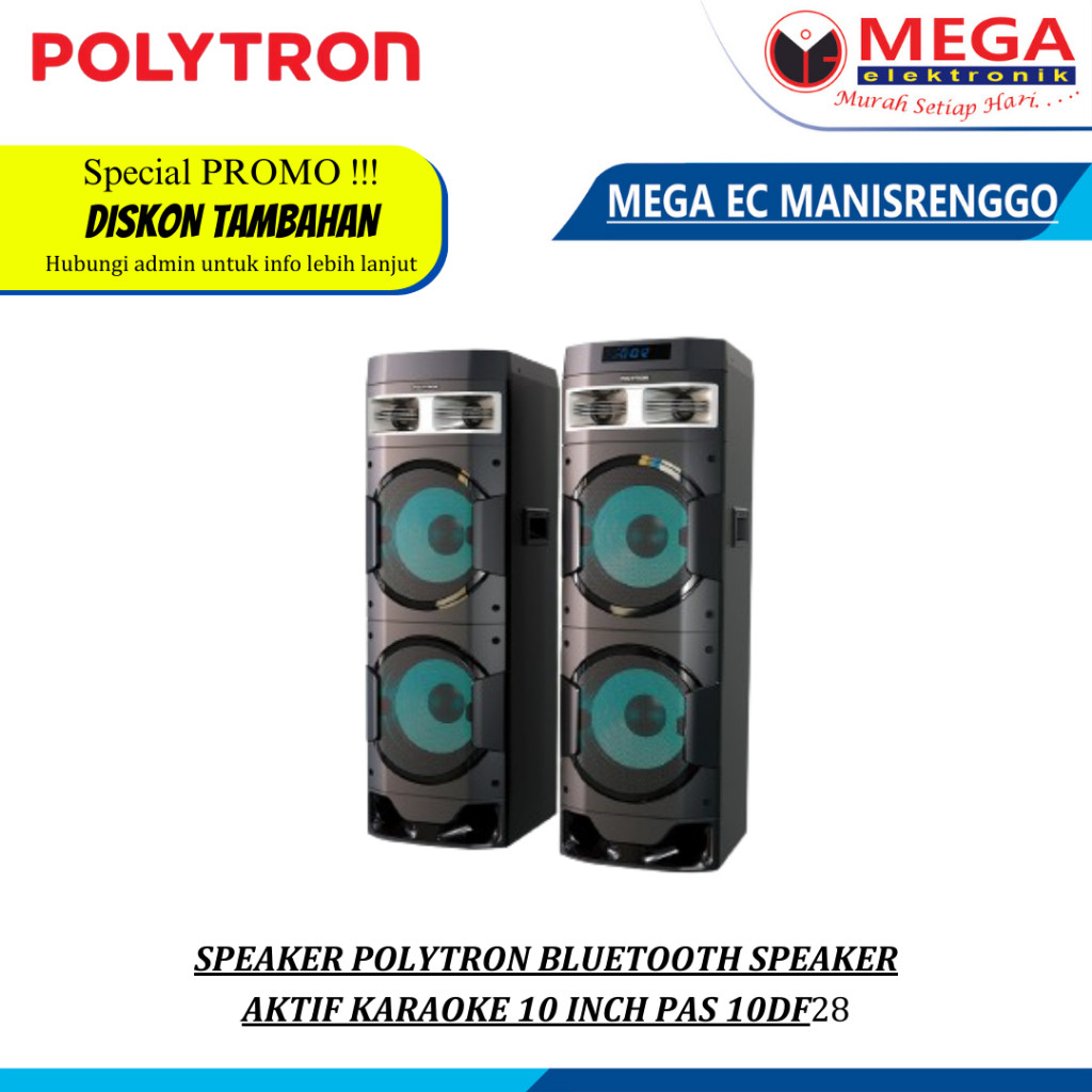 Jual SPEAKER POLYTRON Bluetooth Speaker Aktif Karaoke 10 Inch PAS ...