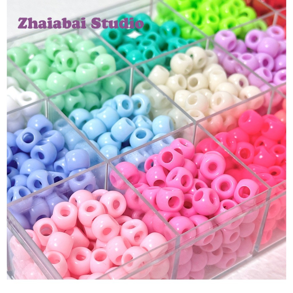 Jual (20PCS)4 lubang Manik-manik empat arah akrilik berwarna-warni ...