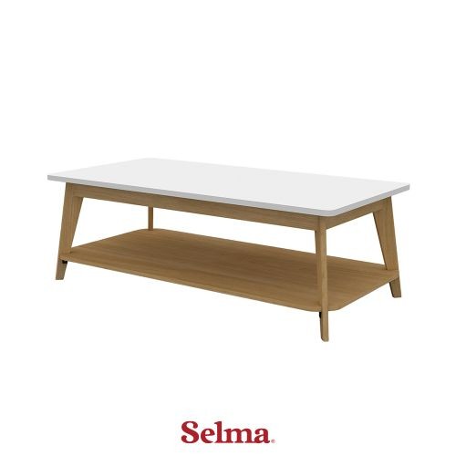 Jual Selma Pendant Meja Tamu - Putih/Cokelat Oak Coffee Table Meja ...