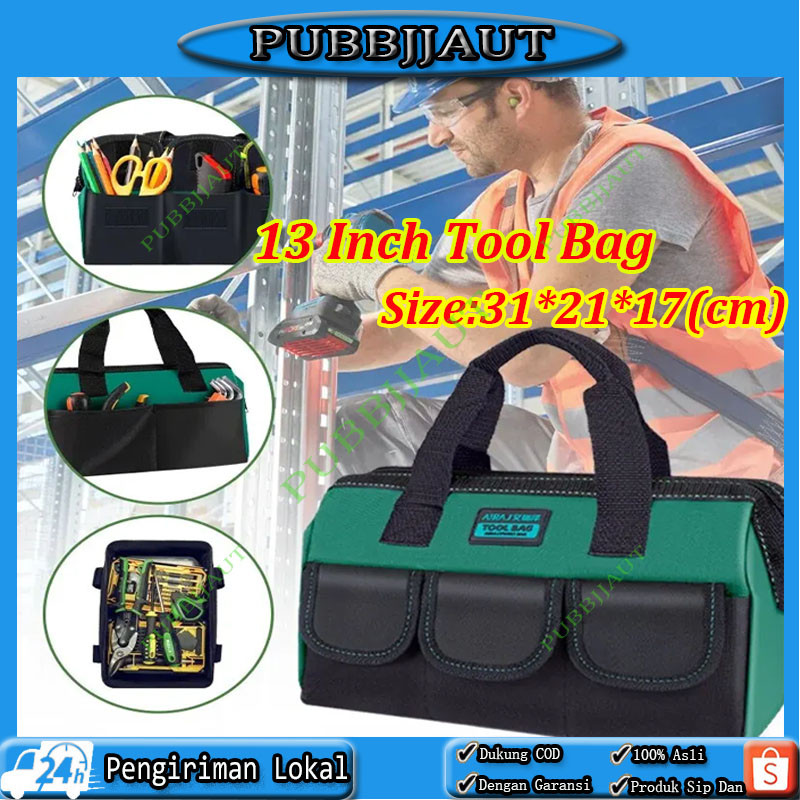 Jual Tool Bag 13 Inch 1680D Kain Oxford Anti Air Tebal Tas Alat Perkakas Kuat Tas Perkakas ...