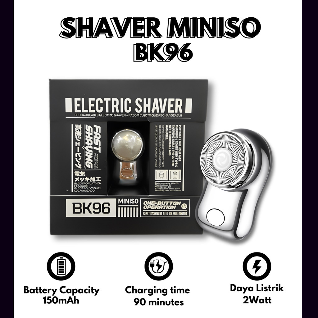 Jual SHAVER MINISO BK96 | Shaver Mini Kapasitas 150mAh Miniso BK96 ...