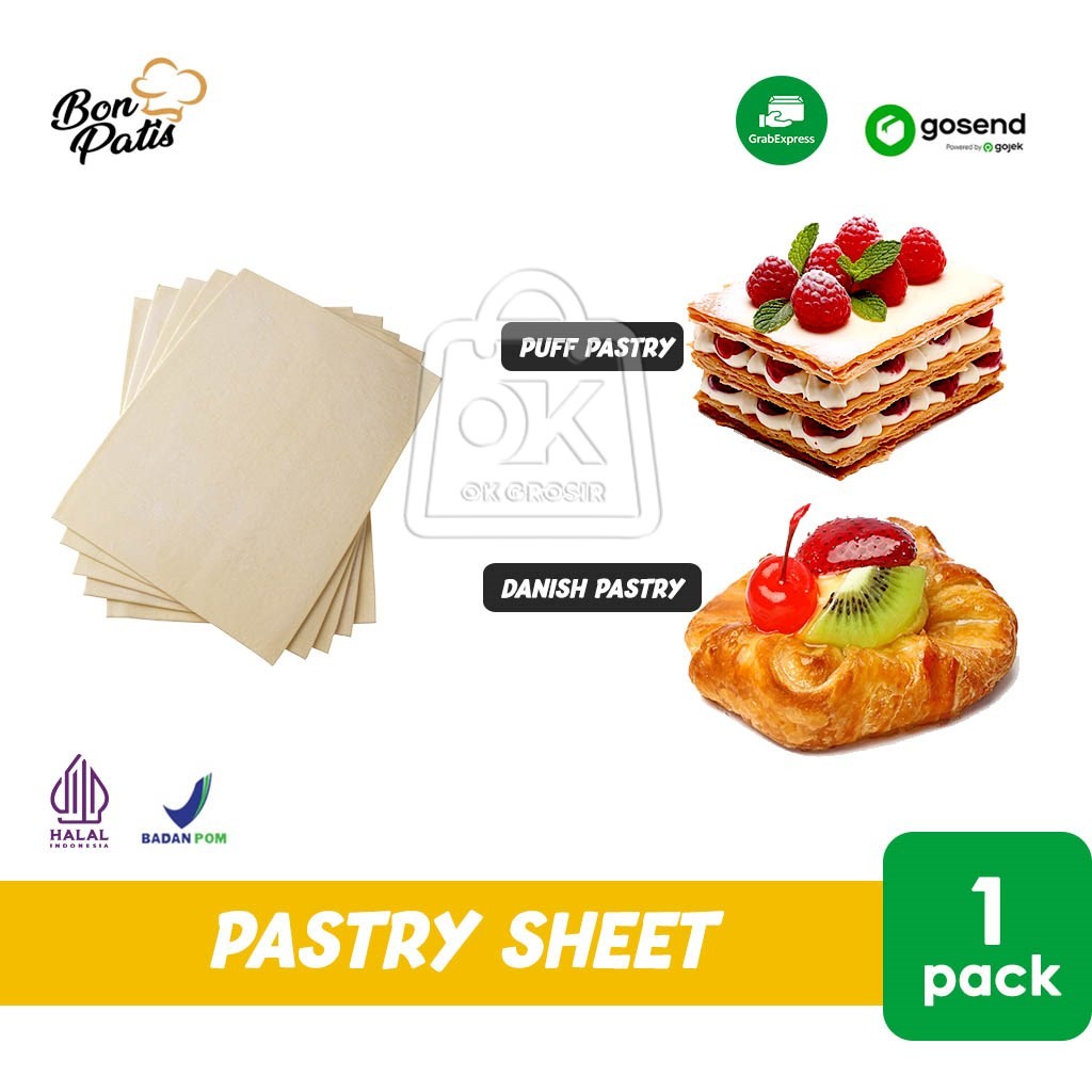 Jual Pastry Sheet Frozen Bonpatis Puff / Danish / Danish Butter Pastry ...