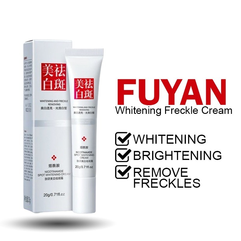 Jual FUYAN Whitening Freckle Cream Remove Dark Spots Anti Freckle Cream Niacinamide Fade ...