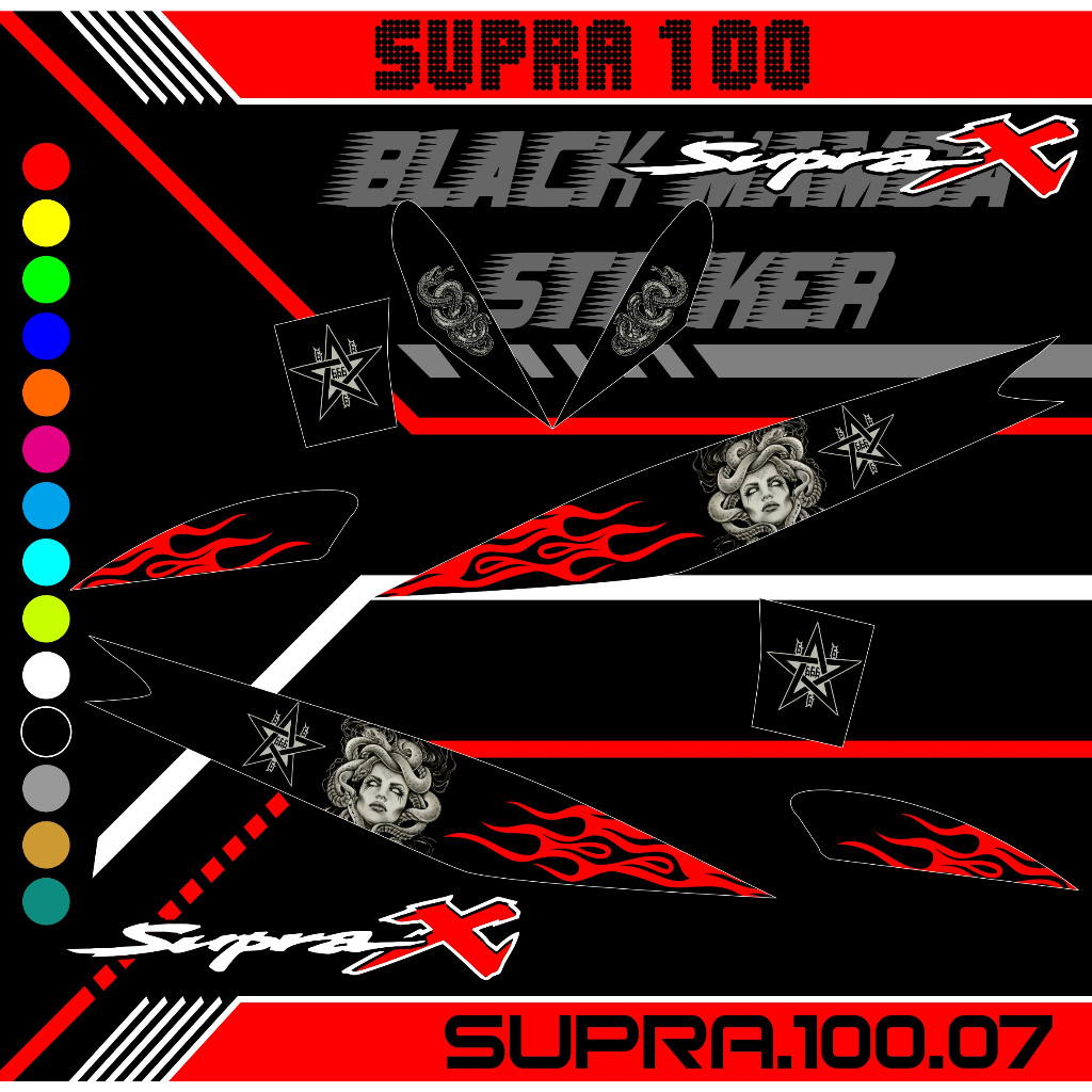 Jual Striping SUPRA X 100CC lama - SUPRA FIT LAMA - sticker decal supra ...