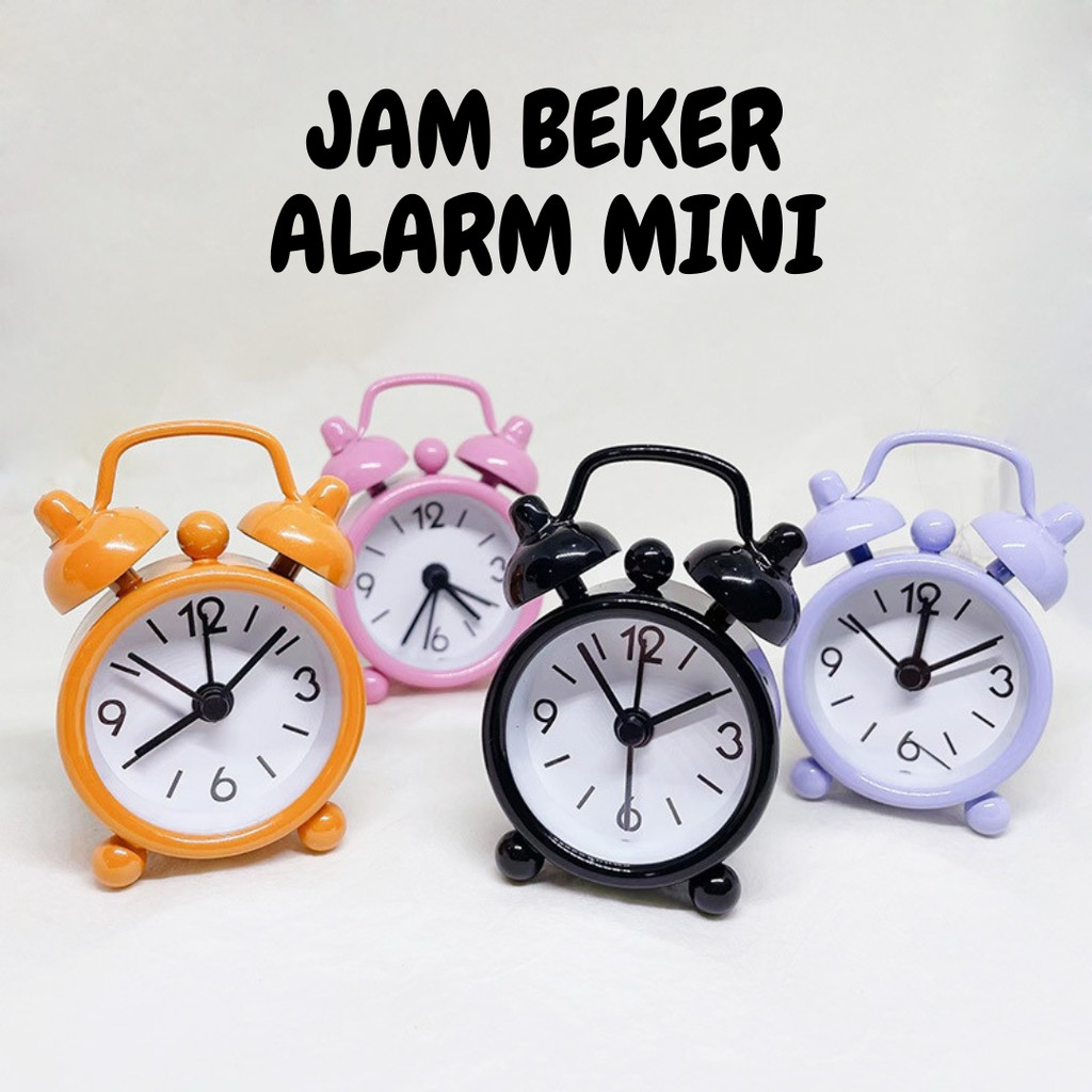 Jual Jam Analog Alarm Beker Alarm Mini / Jam Meja Mini Unik Jam ...