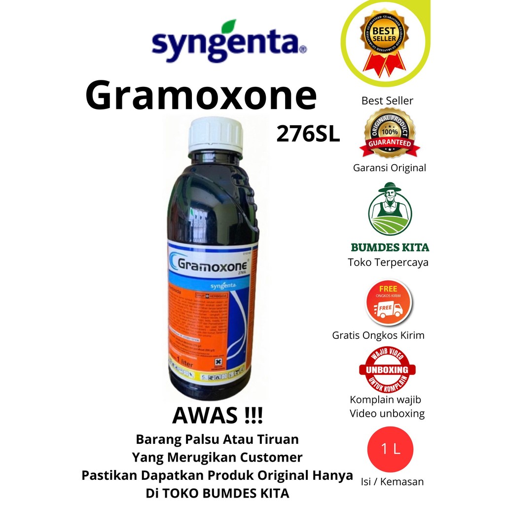 Jual Herbisida Gramoxone 1 Liter Original Asli Gramason | Shopee Indonesia