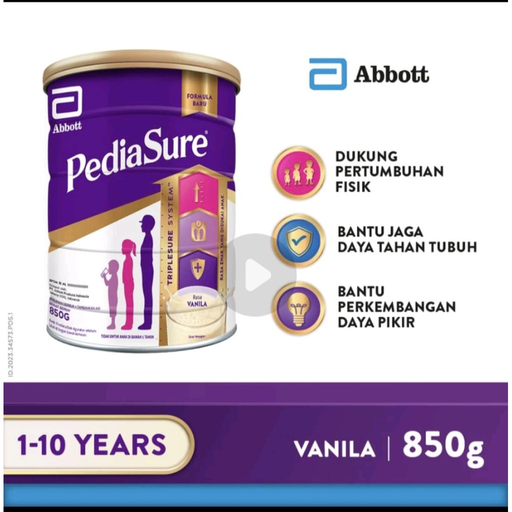 Jual Pediasure Triplesure 850gr Madu / Vanila (CABANG DBS) | Shopee Indonesia