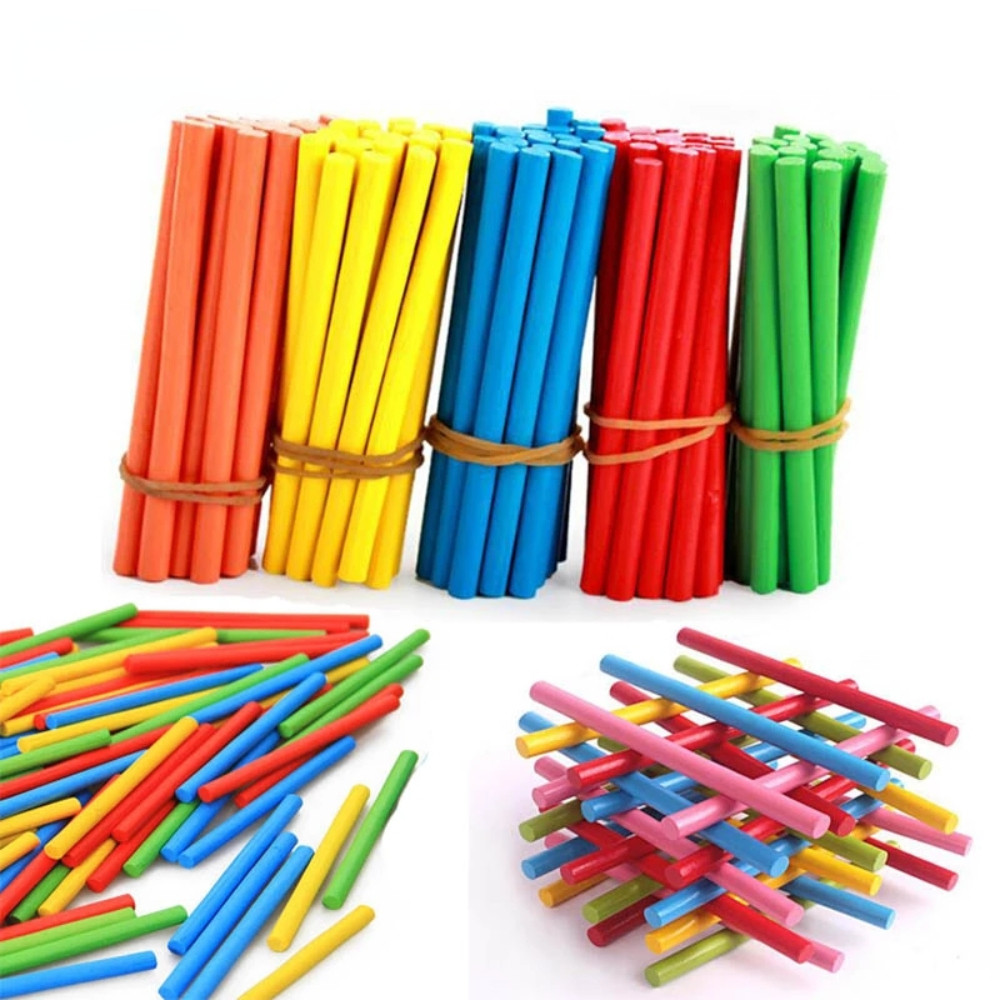 Jual 100pcs/8cm Math Color Counting Stick Children's Learning ...