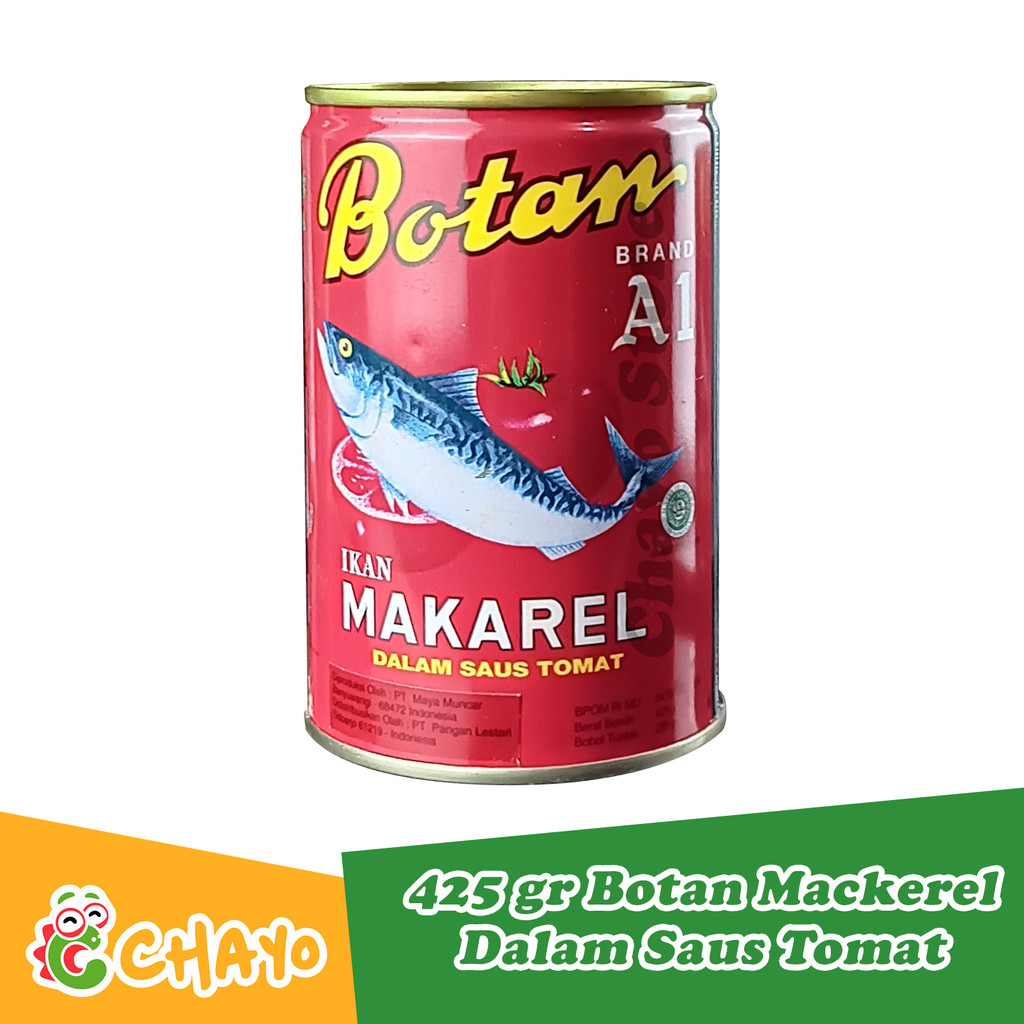 Jual Botan A1 Mackerel in Tomato Sauce 425 gr Ikan Sardin Kaleng Botan ...