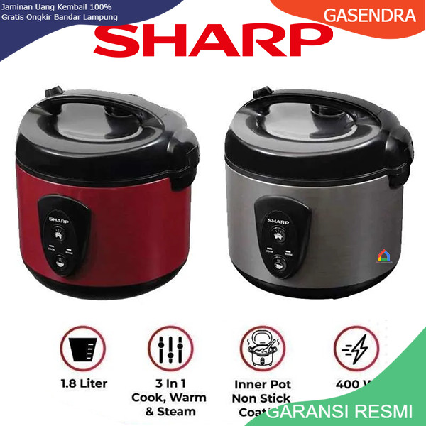 Jual Magic Com Sharp KSN18 (1.8 L) / Rice Cooker Sharp KSN 18 3 in 1 ...
