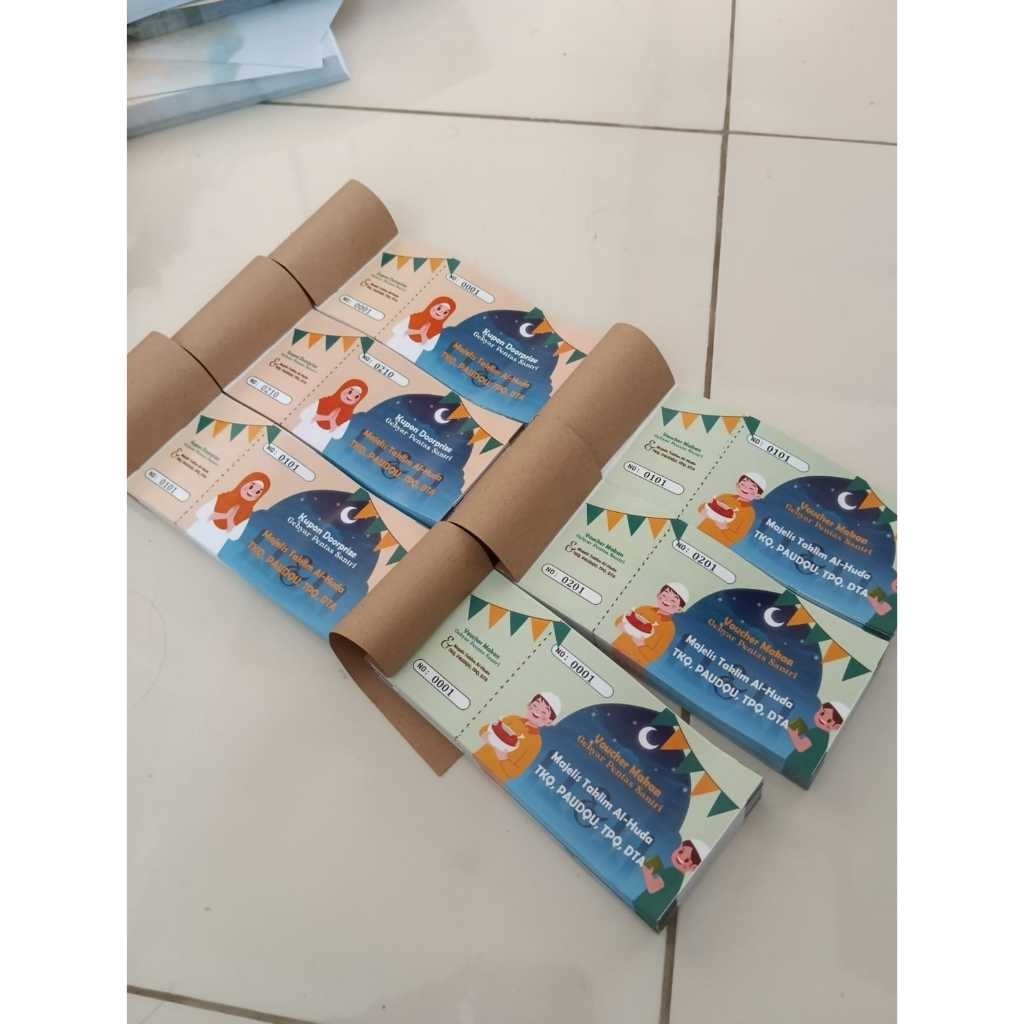 Jual KUPON KARCIS UNDIAN ART PAPER MENGKILAP, UNTUK KARCIS WISATA ...